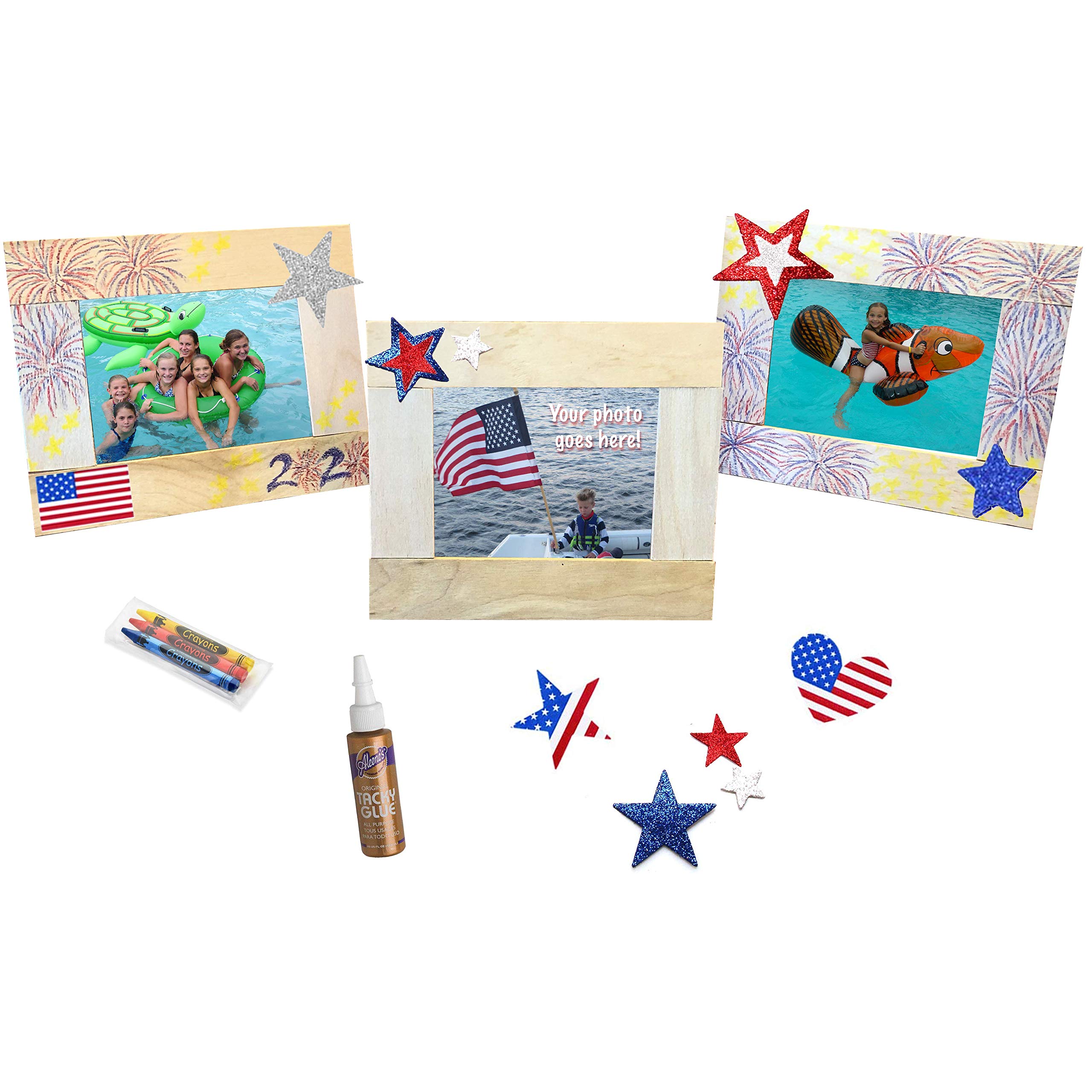 Perfect Stix Krafty Kitz Wooden Craft Stick Kit for Kids â Picture Frame Kit Complete with Instructions Made in USA from Recycled Materials