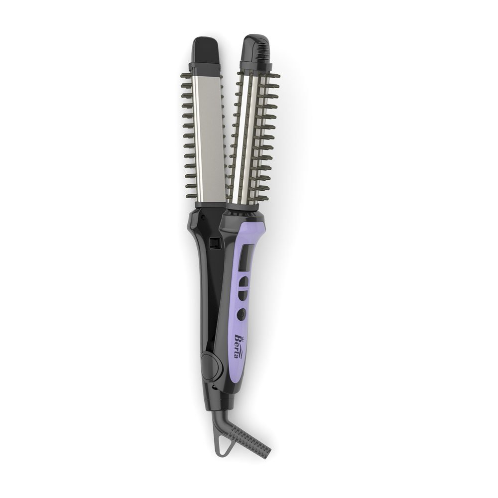 Professional Hair Curler, Straightener and Brush 3 in 1 Hair Styling Tool,Auto Shut Off,Digital LED Display,Key Lock,Smart Dual Voltage