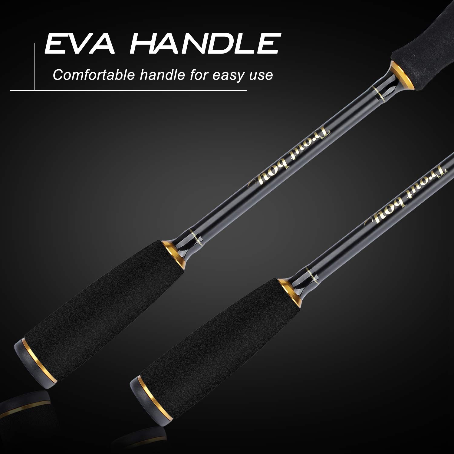 Sougayilang Fishing Rod, 24 Ton Carbon Fiber Casting and Spinning Rods - One Piece Rods