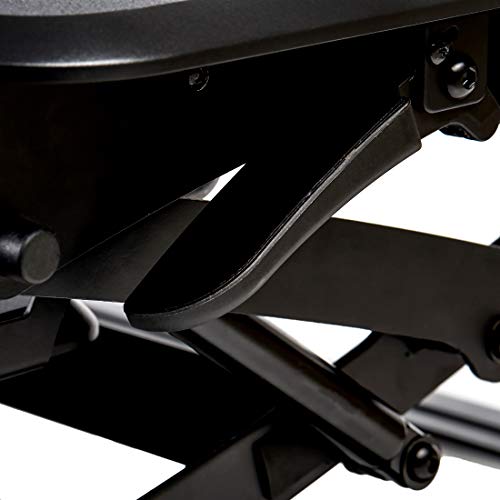 Seville Classics Airlift Height Adjustable Sit Converter Workstation Standing Ergonomic Dual Monitor Riser Keyboard Tray & Phone/Tablet Holder, Cut-Out Desk 35", Black