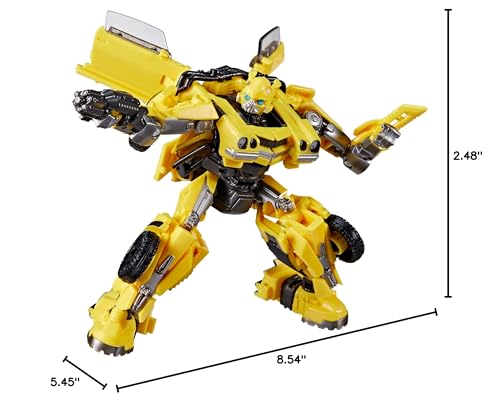 Transformers Studio Series Deluxe Class 100 Bumblebee Toy, Rise of The Beasts, 4.5-inch, Action Figure for Boys and Girls Ages 8 and Up