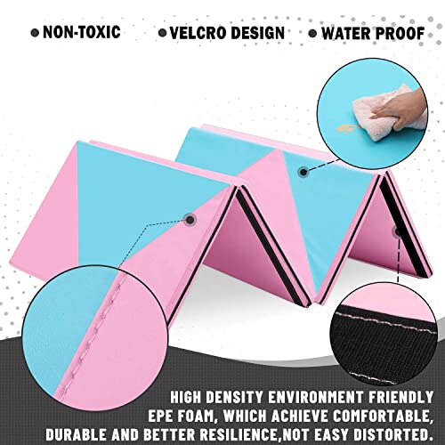 Outroad 10' x 4' x 2" Exercise Mat Thick Gymnastics Mat with Carrying Handles - Exercise Aerobics Mats Stretching Fitness