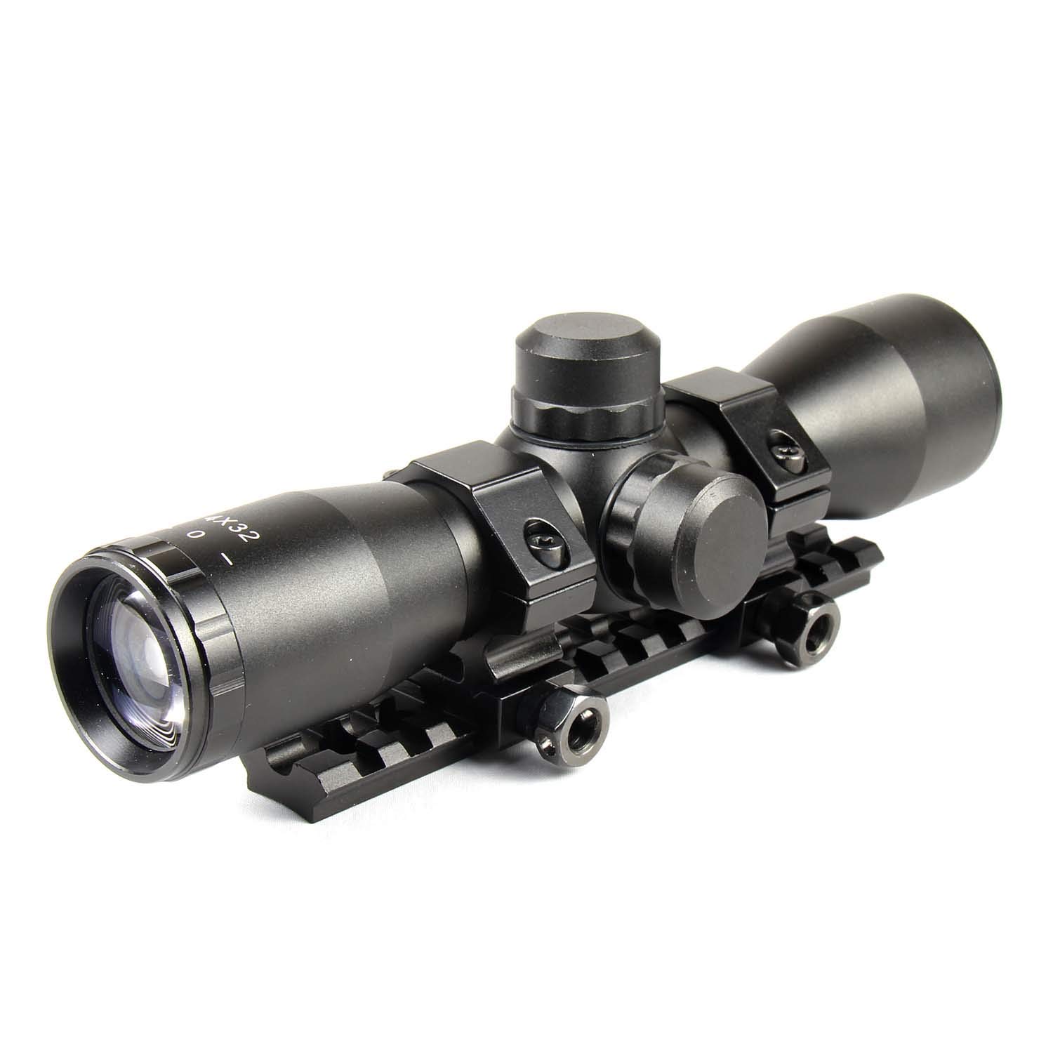 TACFUN Compact 4x32 Scope + Rings + Picatinny Mount for Mossberg 500 590 835 Shotguns