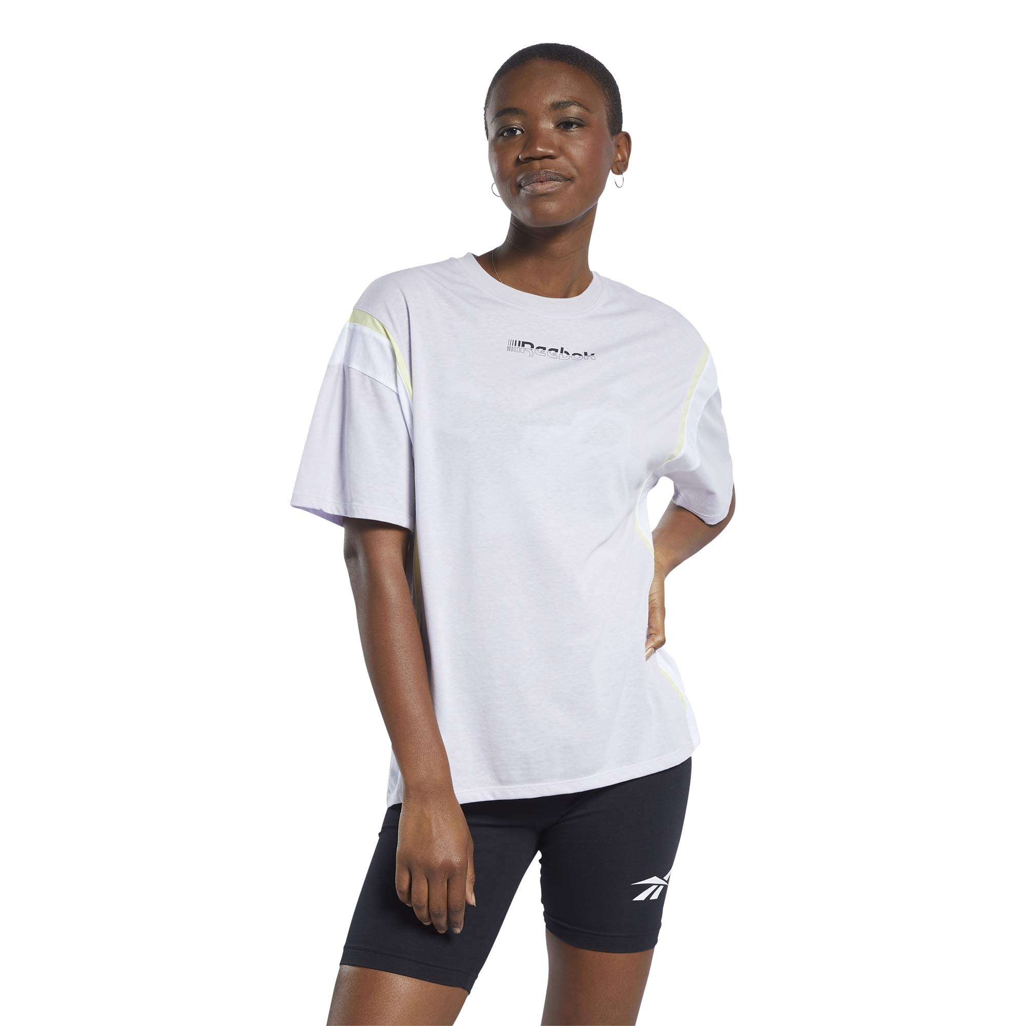 Reebok Workout Ready Meet You There Oversized Tee, Lilac Frost, 2XS