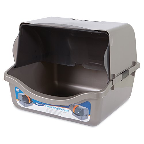 Petmate 22793 Retracting Litter Pan, Brushed Nickel