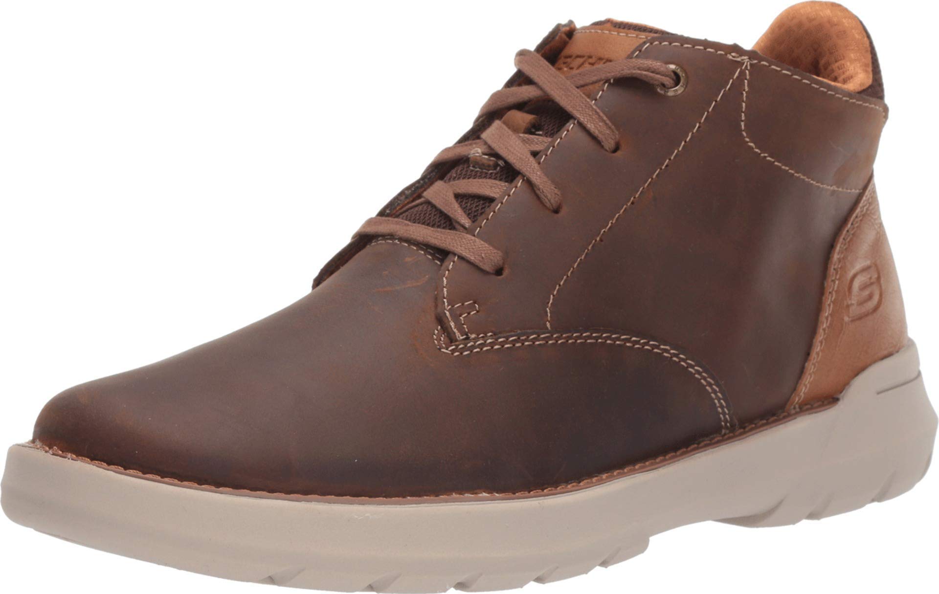 Skechers mens Relaxed Fit Doveno - Molens Hiking Boot, Dark Brown, 7.5 US