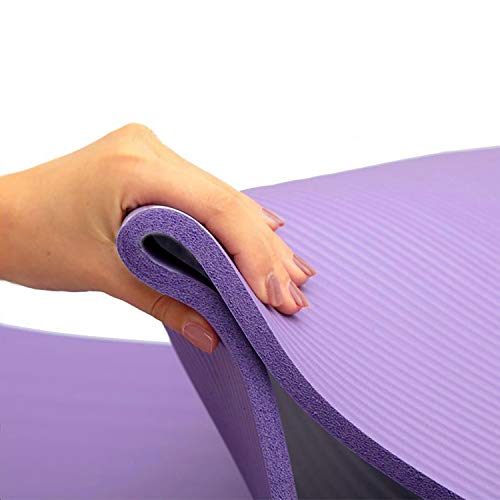 SOBEYO Yoga Mats 1/2-Inch Extra Thick/w Carrying Strap High Density All Purpose Exercise Sport Fitness Green
