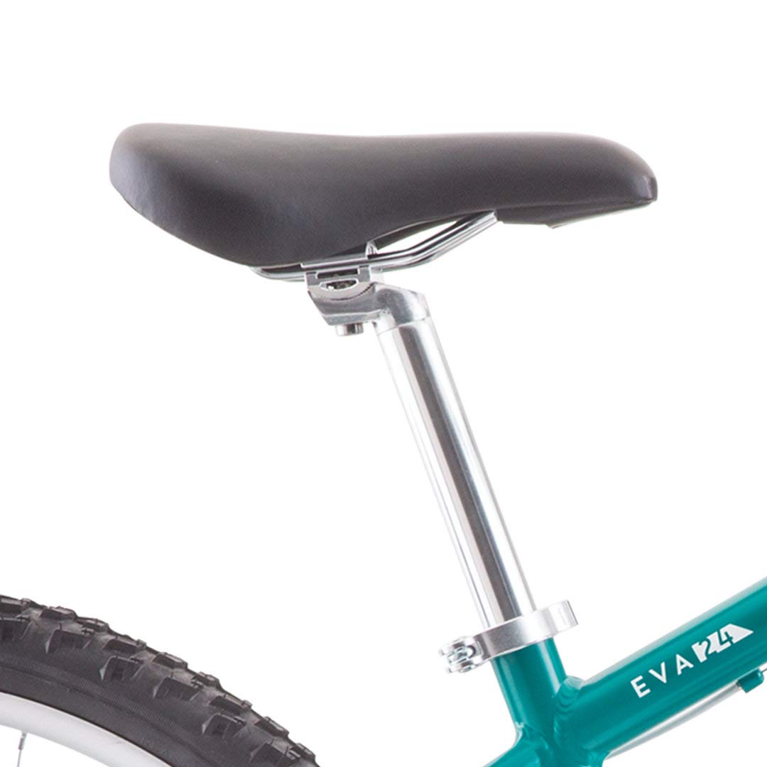 Raleigh Bikes Eva 24 Kids Hardtail Mountain Bike for Girls Youth 8-12 Years Old, Teal