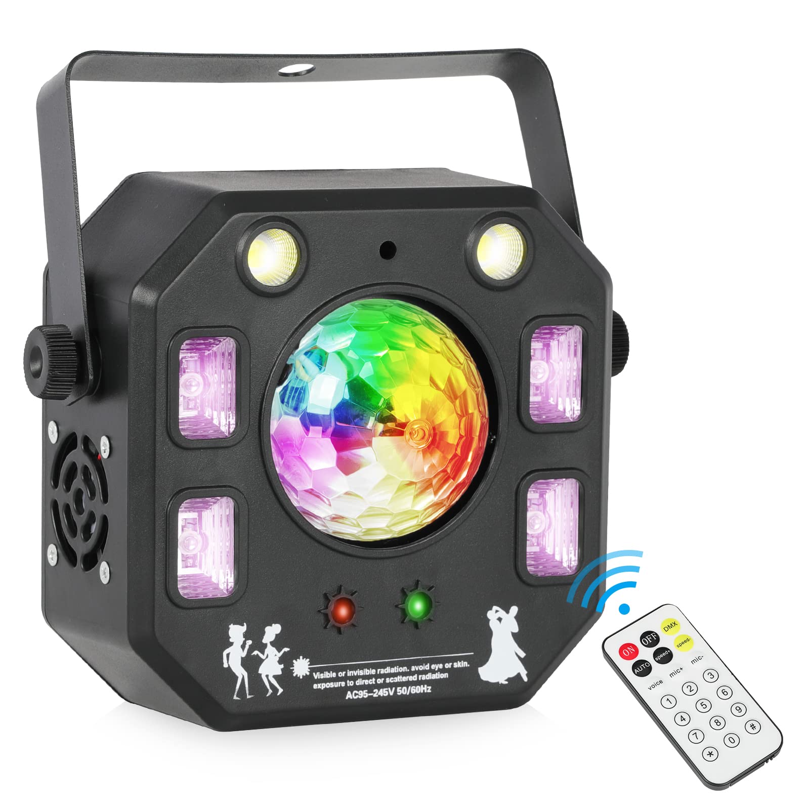Stage Lights 36 LED Par Lights,36W RGB Par Lights Stage Lighting Indoor for Christmas Halloween Music Party Disco Wedding, Remote Control (Strobe light)