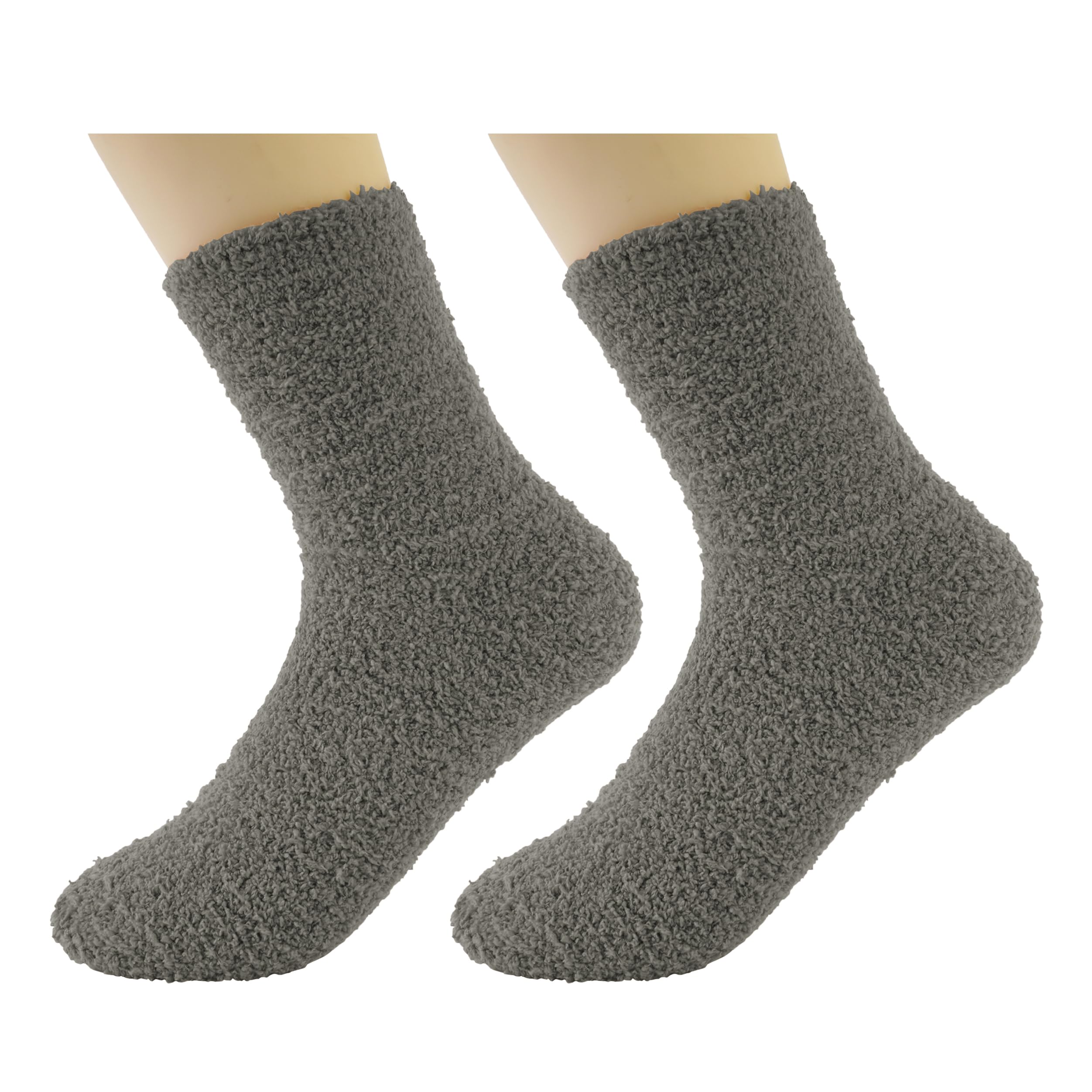 OVOV 3 Pairs White Fuzzy Socks Men Fluffy Socks Winter Warm Cozy Slipper Socks for Men Soft Comfy Fleece Sleep Socks