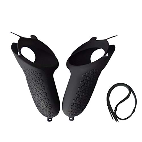 Touch Controller Grip Cover for Oculus Quest 2,VR Touch Controller Handle Grip Silicone Protective Sleeve Anti-Slip Shell Case with Adjustable Knuckle Wrist Strap for Oculus Quest 2 Accessories