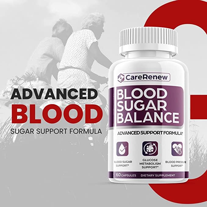 Official CareRenew Sugar Support Capsules - Care Renew Bl00d Gluc0se Sugar Balance Support Supplement (2 Bottles of 60 Capsules)
