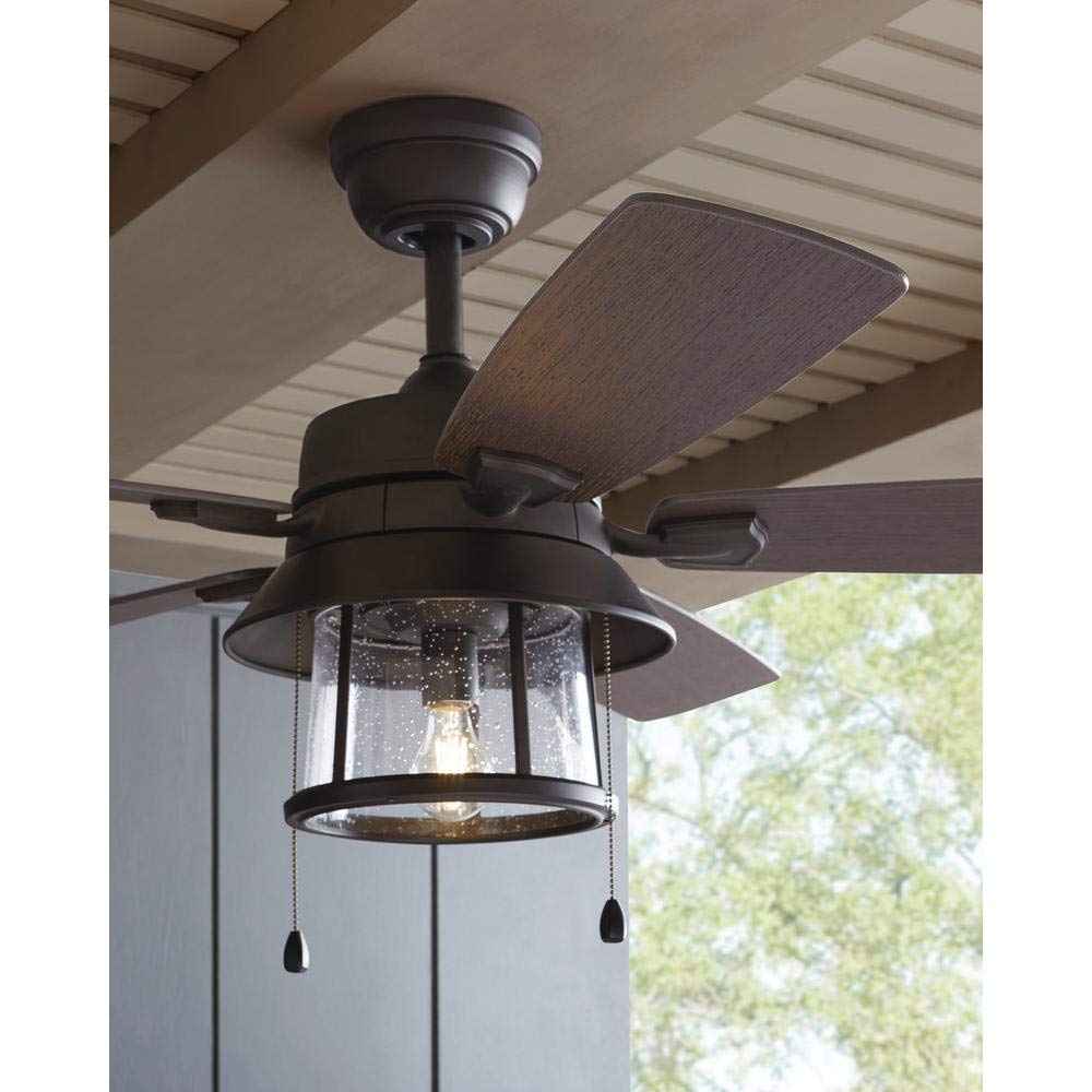 Shanahan 52 in. LED Indoor/Outdoor Bronze Ceiling Fan with Light Kit