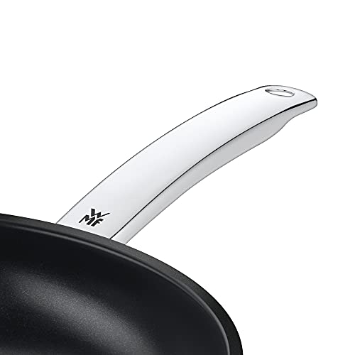 WMF Frying Pan Coated with Devil Pouring Rim Stainless Steel Handle, Silver, 28 cm