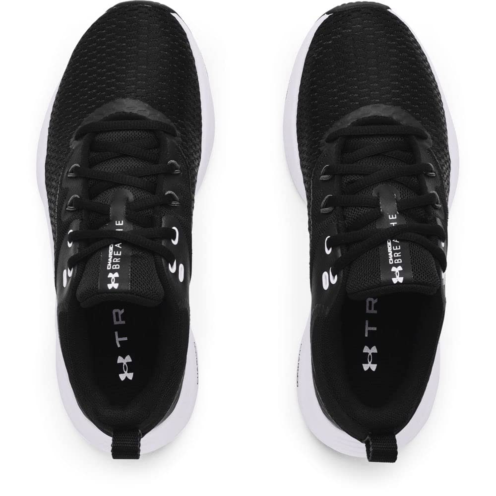 Under Armour Women's Charged Breathe Tr 3, Black (001)/White, 8.5 M US