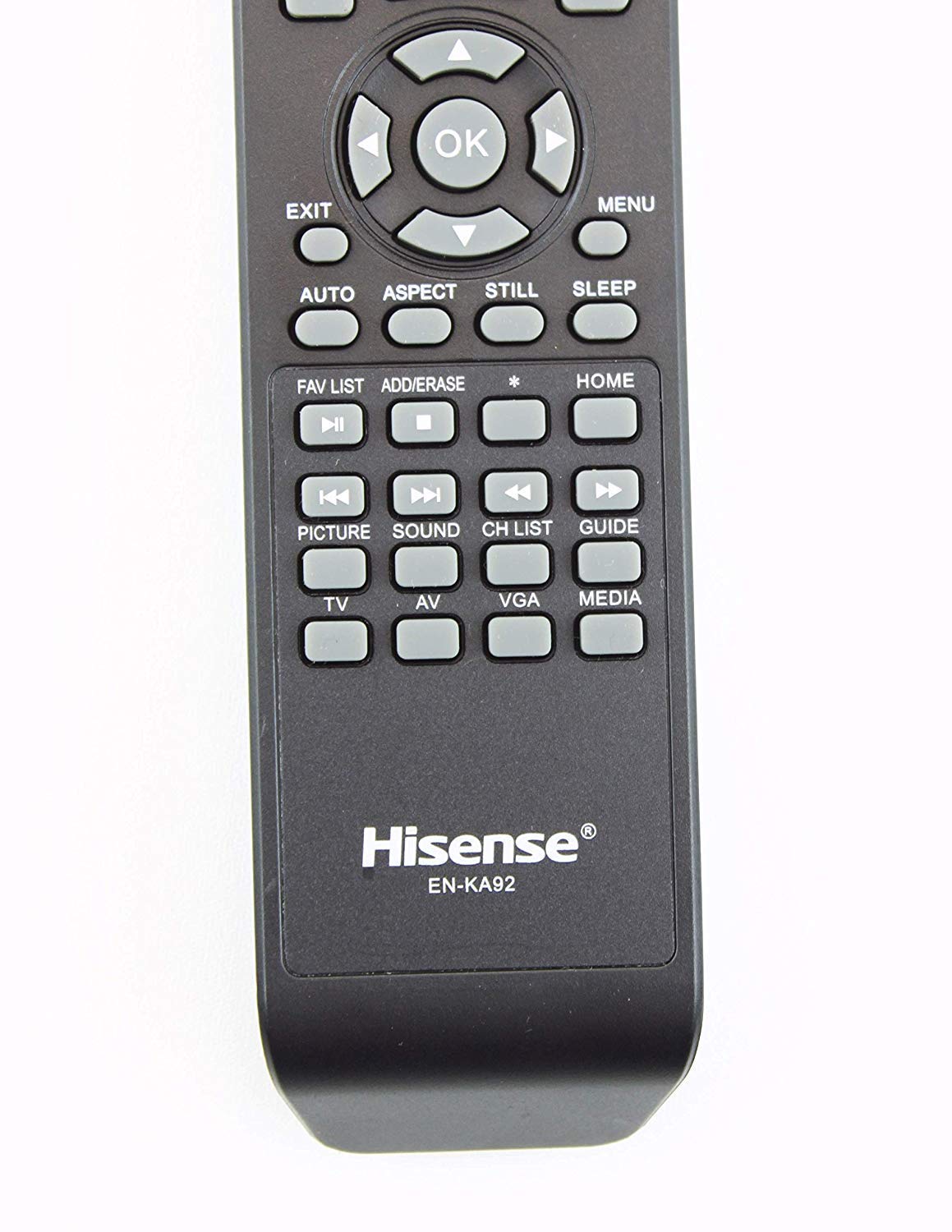 Original Hisense EN-KA92 LCD TV Remote Control Supplied with Models 32D37, 32H3B1, 32H3B2, 32H3C, 32H3E, 40H3B, 40H3C, 40H3E (Renewed)