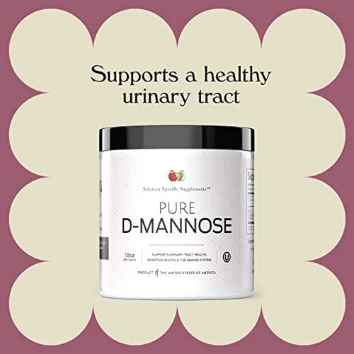Pure D-Mannose Powder Supplement - Bulk D-Mannose 10oz (283 g) 120 Servings for UTI, Bladder, & Urinary Tract Health