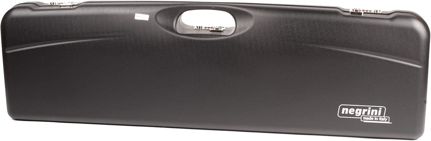 Negrini Cases 1657LR/5163 Luxury Shotgun Case for High Rib/1 Gun/1 Barrel up to 36-Inch/ABS/Barrel Vertical with Forend Off, Blue/Blue