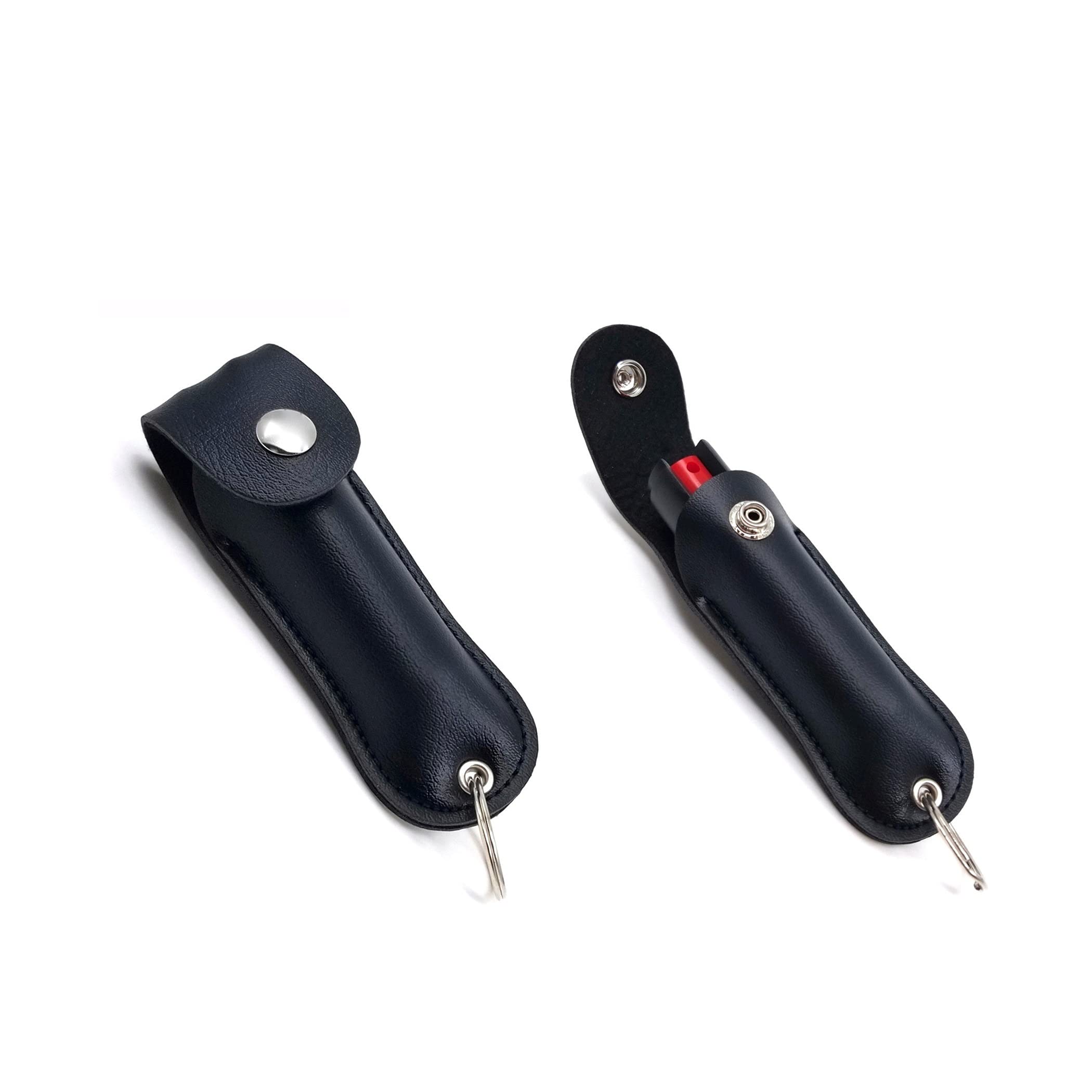 Pepper Spray Black 1/2 OZ with Artificial Leather Cases Key Chain Maximum Strength