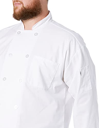 Uncommon Threads unisex adult Classic 10 Button Chef Coat Shirt, White, Large US