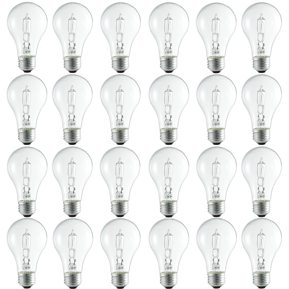 Philips 100-Watt Clear A19 High Lumen Light Bulb, Dimmable, 1500 Lumen, Bright White (2990K), 72W=100W, E26 Base, 24-Pack