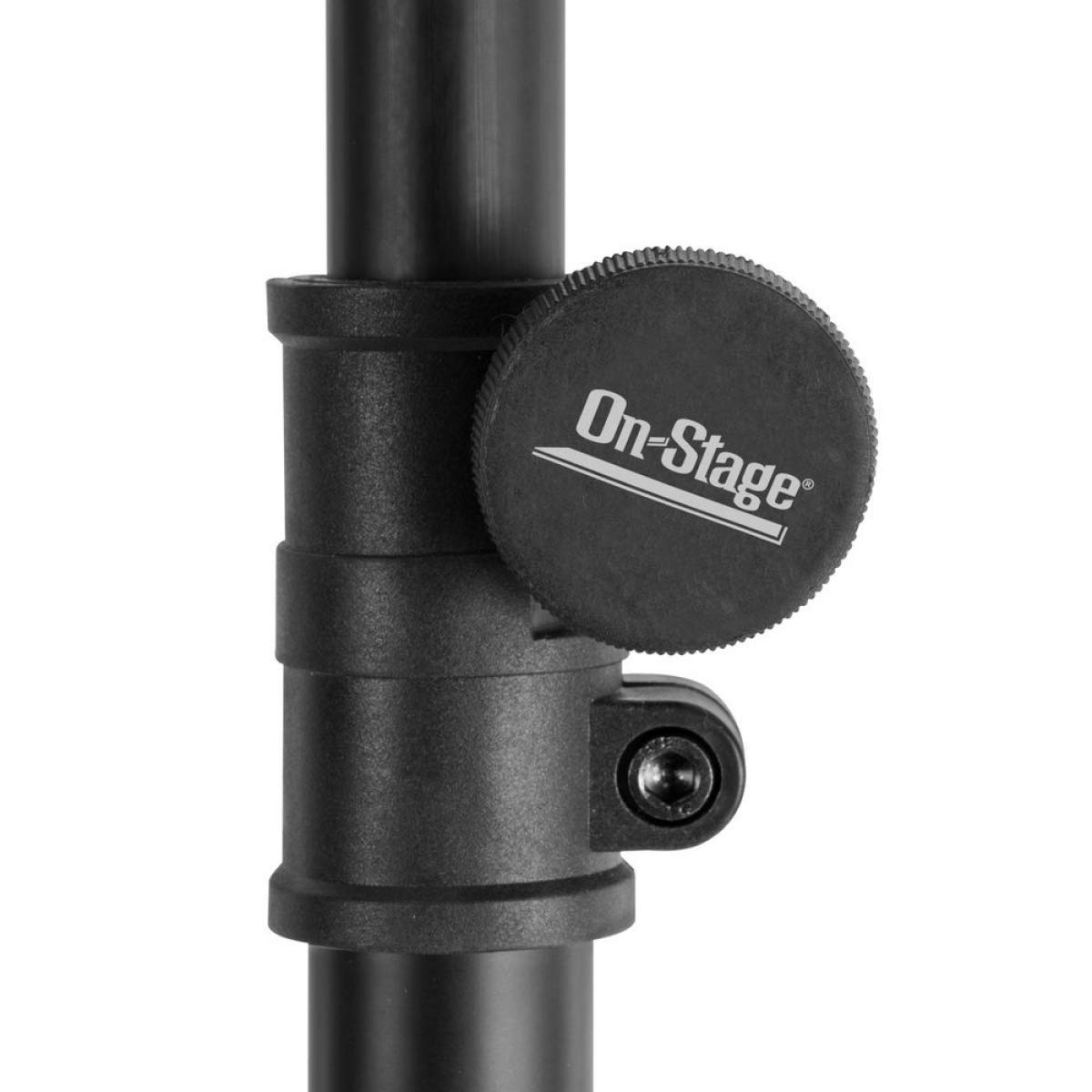 On-Stage SSAS7000B Mini Adjustable Speaker Stand (Folding, Portable, PA Loudspeaker Setup, Tripod Base, Nonslip Rubber Feet, Adjustable Height, 1 3/8″ Mounting Pole, 60 lb Capacity, Aluminum, Black)