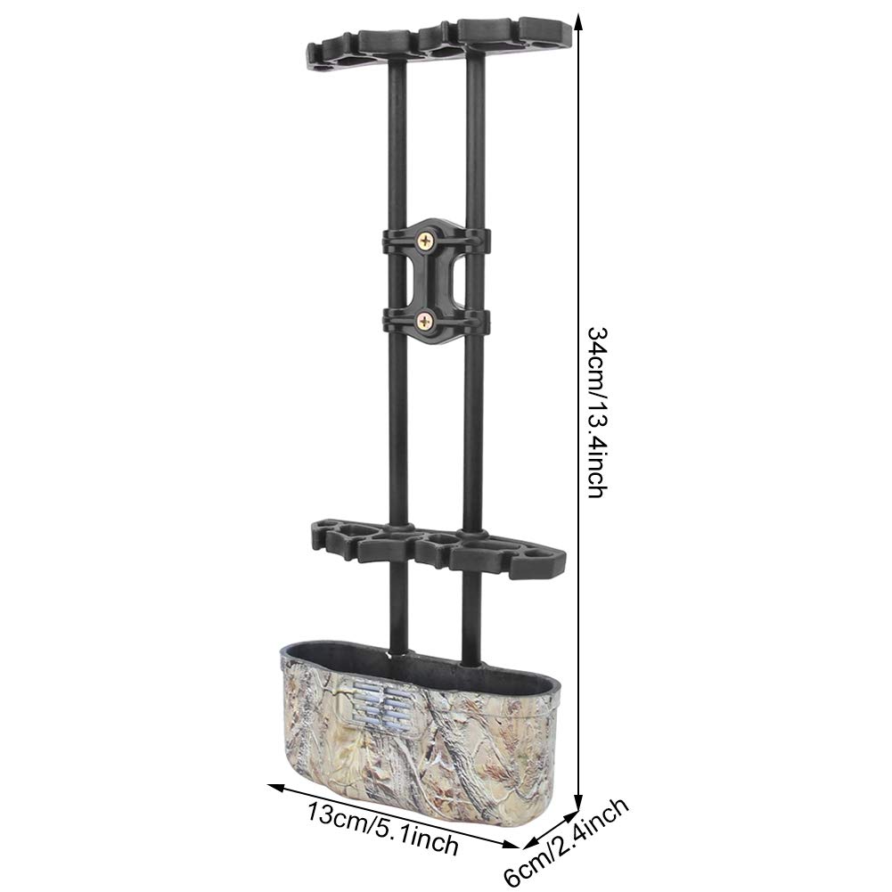 Nunafey ABS 5 Pcs Arrow Quiver, Arrow Quiver Holder, for Archery Archery Supply Arrow Storage Easy to Install(Camouflage)