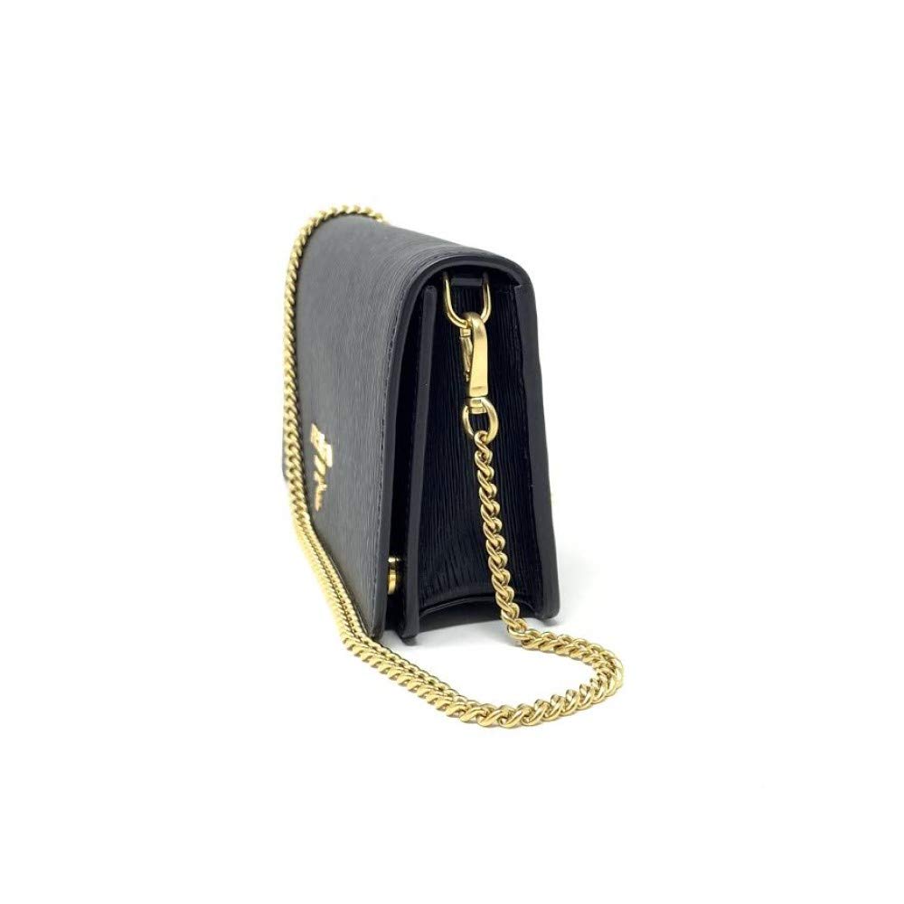 Prada Womens Miniborse Black Vitello Move Small Leather Crossbody 1BP021