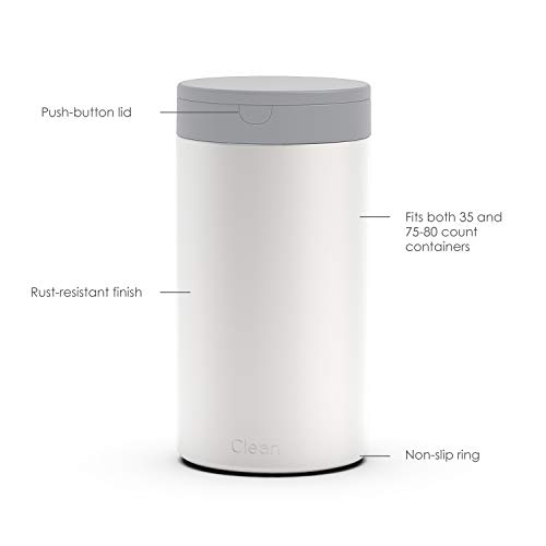 Spectrum Diversified Decorative Refillable Wet Dispenser for Household, Stylish Holder for Cleaning Wipes, Extra Large, White