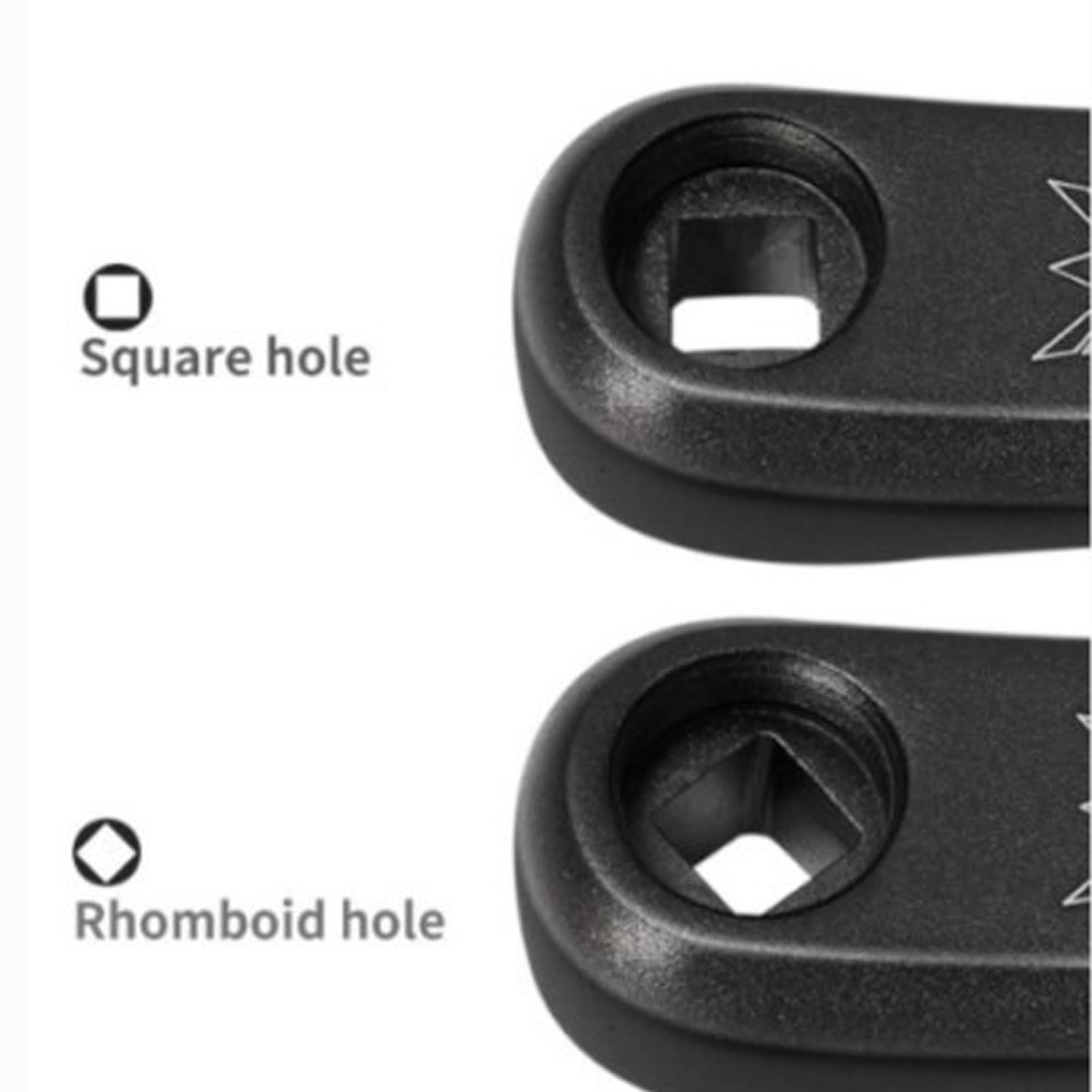 ZPSHYD 170mm Bike Crank Arm, Bicycle Left Crank Hand, Aluminum Alloy Left Single Chain Crank Arm Replacement Accessory for Mountain Bike (Silver Rhombic Hole)
