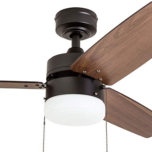 Prominence Home 51015 Reston Farmhouse Ceiling Fan, 42", Bronze (Renewed)