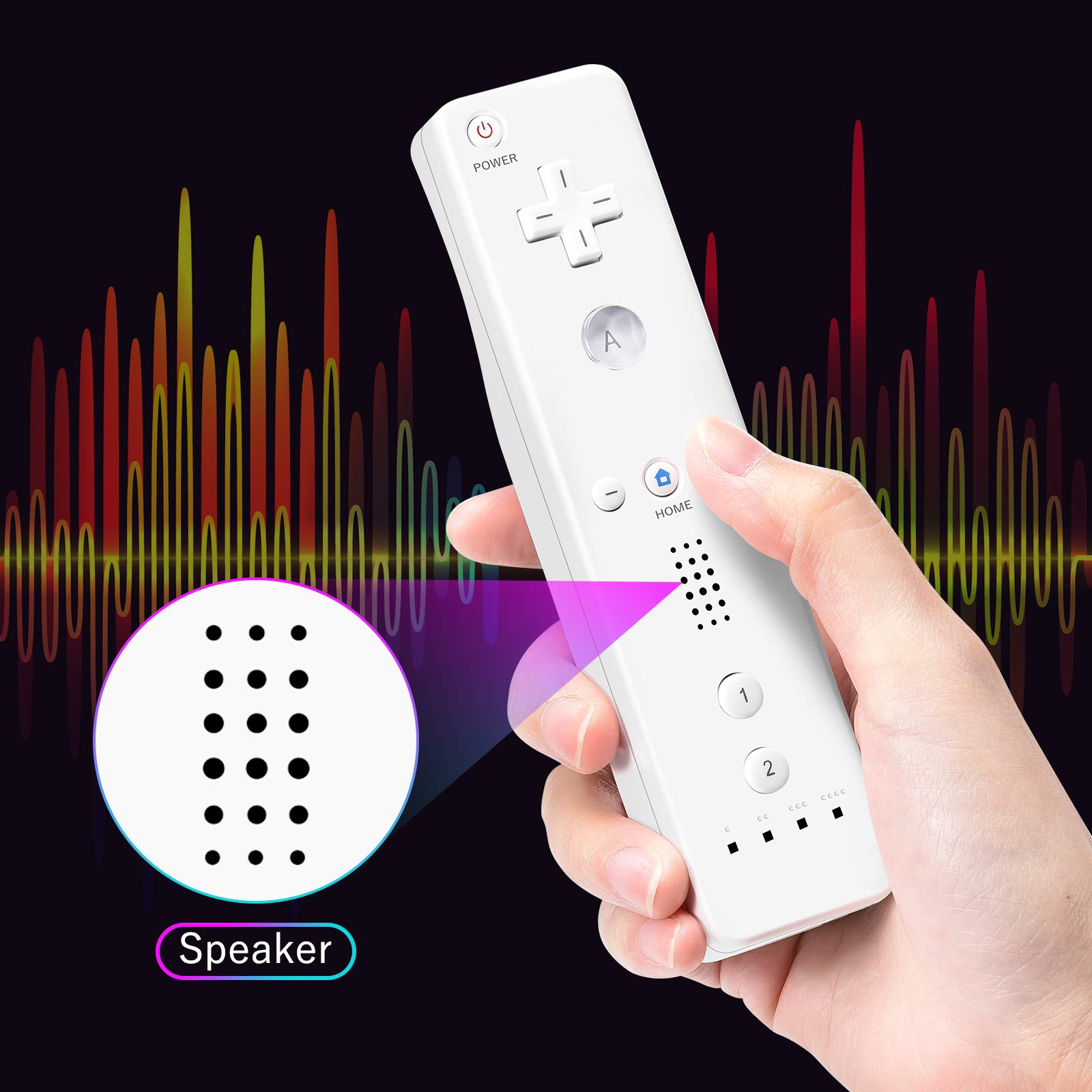 Remote Controller and Nunchuck Controller Replacement for Nintendo Wii and Wii U Controller,Crifeir Wireless Remote and Nunchuck Controller with Silicone Case and Wrist Strap (White)