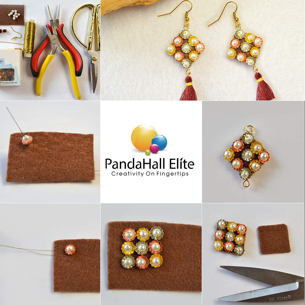 PH PandaHall About 600 Pcs Brass Flower Petal Bead Caps Spacers 7x2mm for Jewelry Making, Golden, Silver and Rose Gold