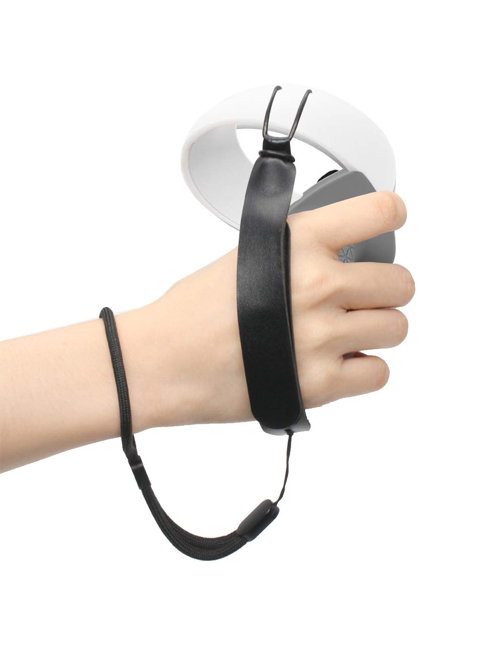 TATACO Touch Controller Grip Cover with Adjustable Knuckle Straps, VR Lens Protect Cover, Wrist Straps for Quest 2, Anti-Throw Handle Silicone Protective Sleeve Gray