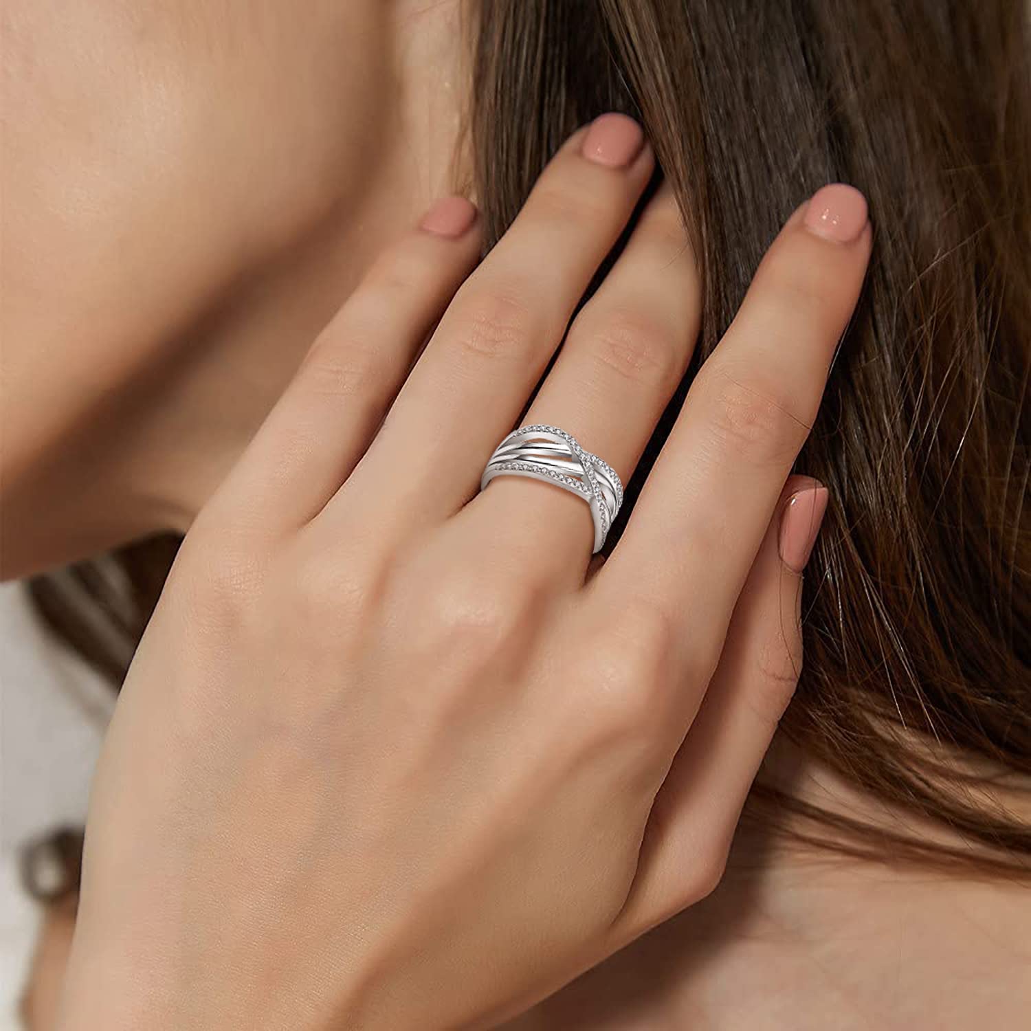 STARCHENIE Infinity Promise Ring for Women 925 Sterling Silver Engagement Band Anniversary Jewelry Size9