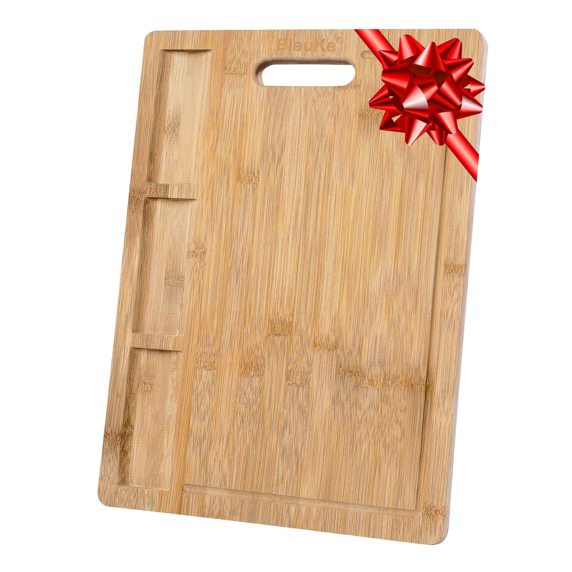 Wood Cutting Board for Kitchen 17x12" – Extra Large Bamboo Cutting Board with Juice Groove, Butcher Block, Wooden Chopping Board, Serving Tray – BlauKe®
