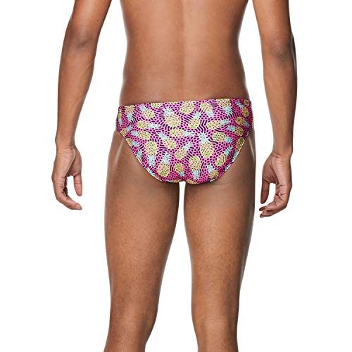 Speedo Men's Standard Swimsuit Brief Endurance+ The One, Pineapple Party, 30