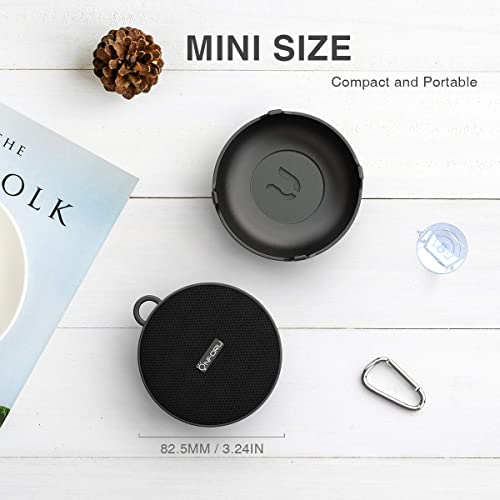 Onforu Shower Speaker, Waterproof Outdoor Bluetooth Speaker with Suction Cup, Portable Mini Wireless Speaker with Sturdy Hook, Stereo Sound and Bluetooth 5.0 for Bathroom, Pool, Beach