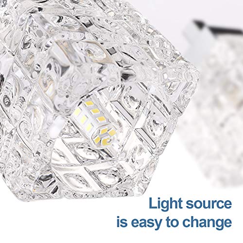 TRLIFE Bathroom Vanity Light Fixtures, 26inches Crystal Vanity Light Fixture Modern Bathroom Lights Over Mirror 4 Lights Vanity Light for Bathroom