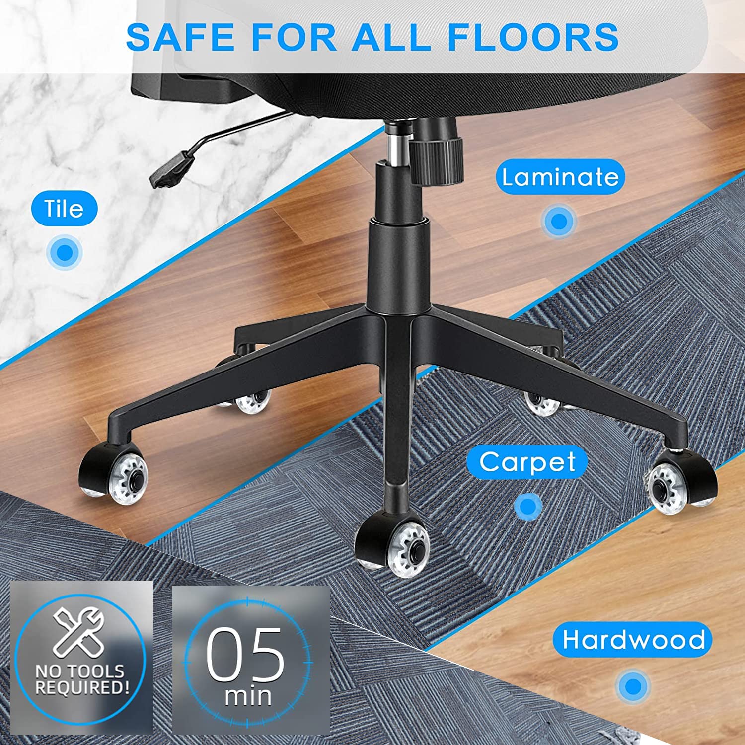 PHARMEE Replacement - Heavy Duty Office Chair Tilt Control - 7.8inx 6in (L x W) - Office Chair Casters, Office Wheel Replacement