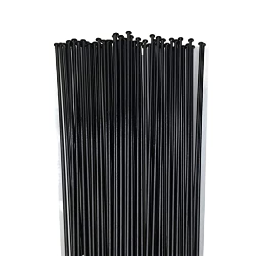 TRENDYBOY 12pcs Straight Pull 14G Bike Spokes Black 2.0mm Diameter 304 Stainless Steel Mountain Bike Spokes (Color : 210 mm)