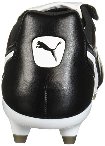 PUMA Mens King Top Firm Ground Soccer Cleats, PUMA Mens black-PUMA Mens white, 10