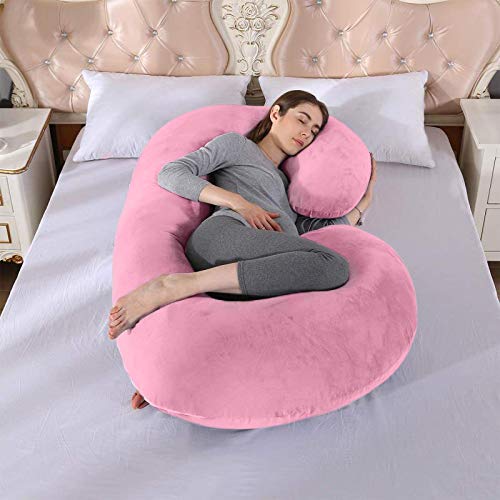 Ruutcasy Pregnancy Pillow,Full Body Pillow Maternity Support with Comfort Body Back Support Nursing Maternity Pregnancy Pillow with Removable Cover