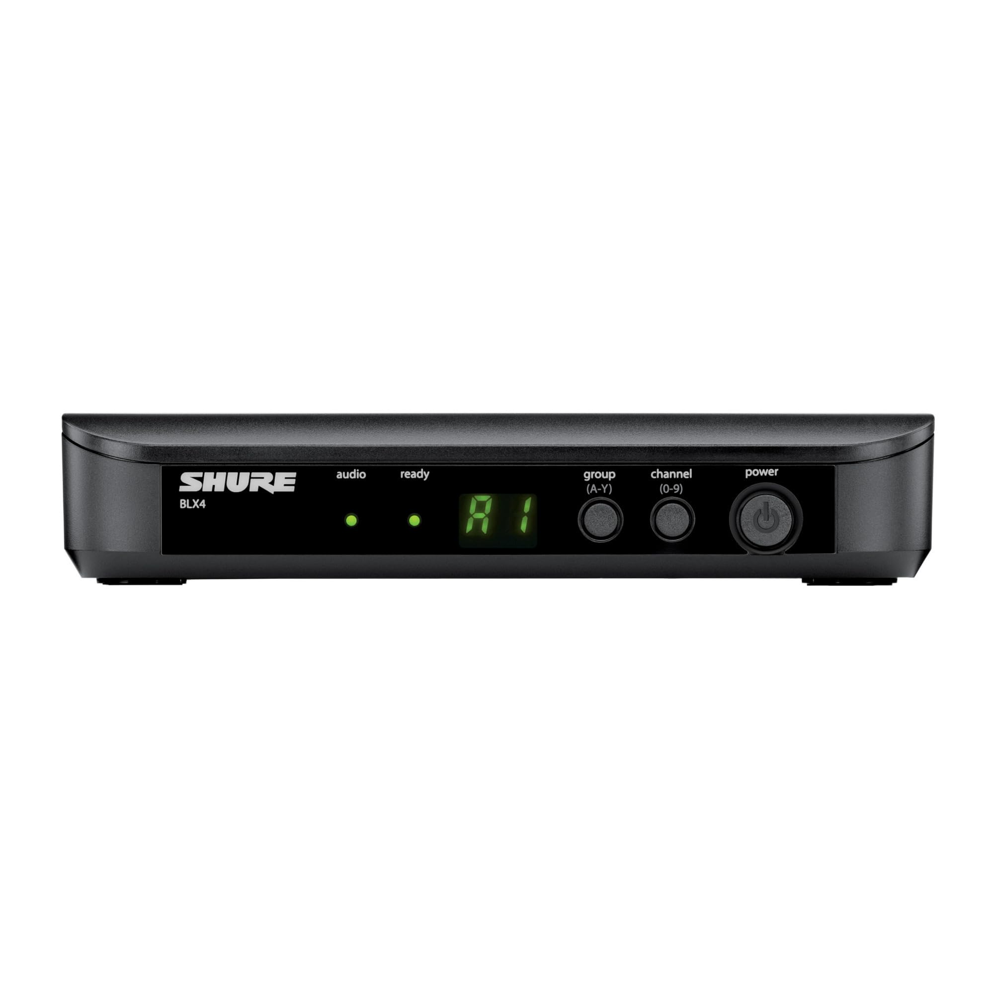 Shure BLX14 UHF Wireless System - Perfect for Guitar and Bass with 1/4 Jack - 14-Hour Battery Life, 300 ft Range | Includes 1/4" Jack Instrument Cable & Single Channel Receiver | H11 Band