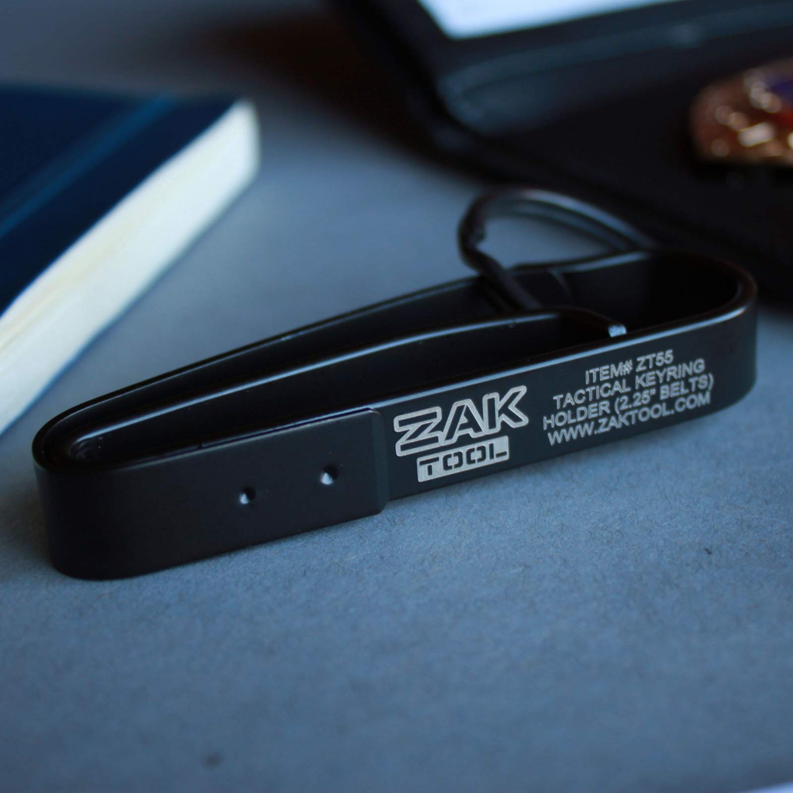Police Zak Tool ZT55 Tactical Stealth Black Extreme Duty Key Ring Holder