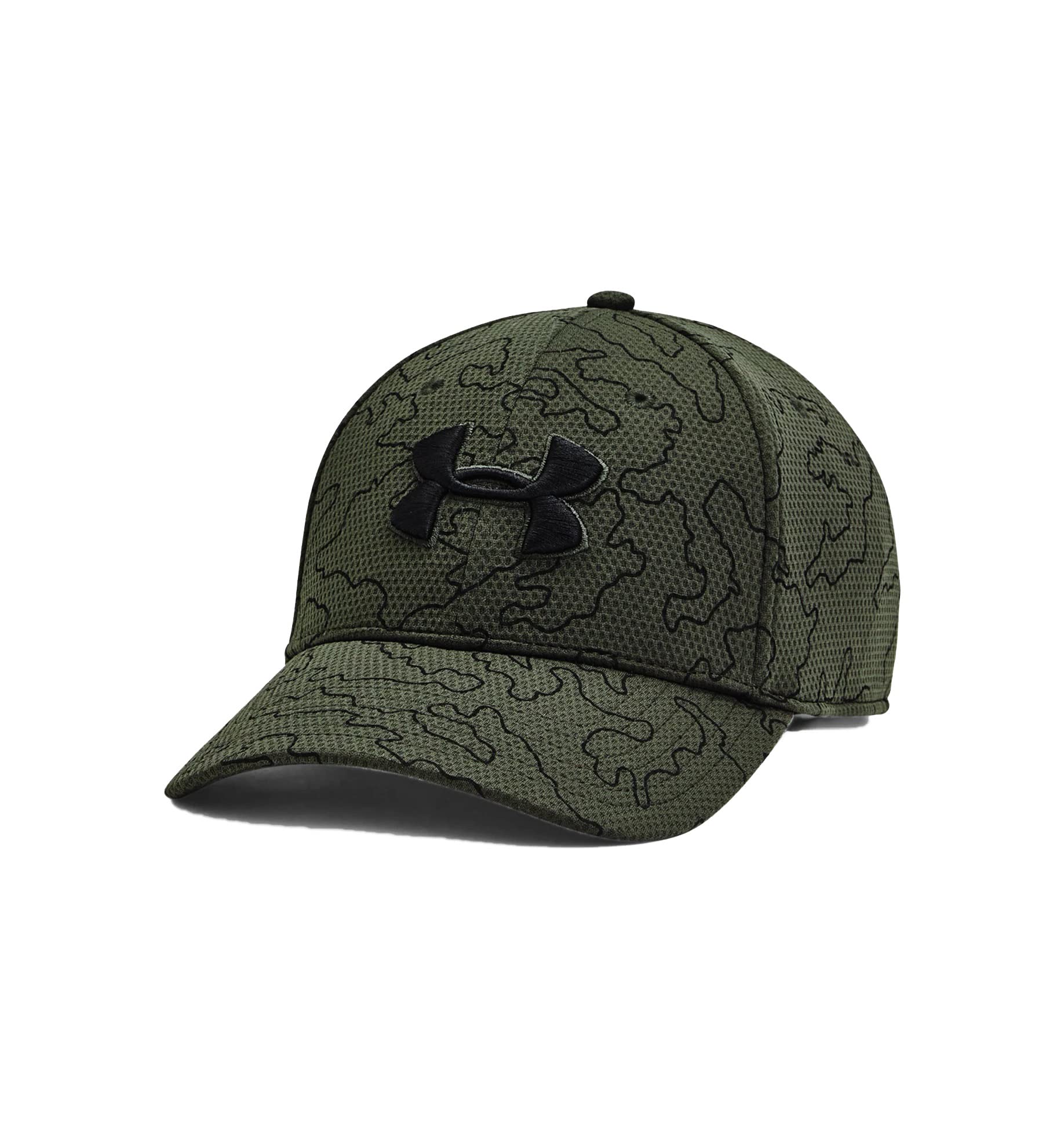 Under Armour Men`s UA Printed Blitzing Stretch Fit Cap (Large/X-Large, B_Green(1273197-310)/B)