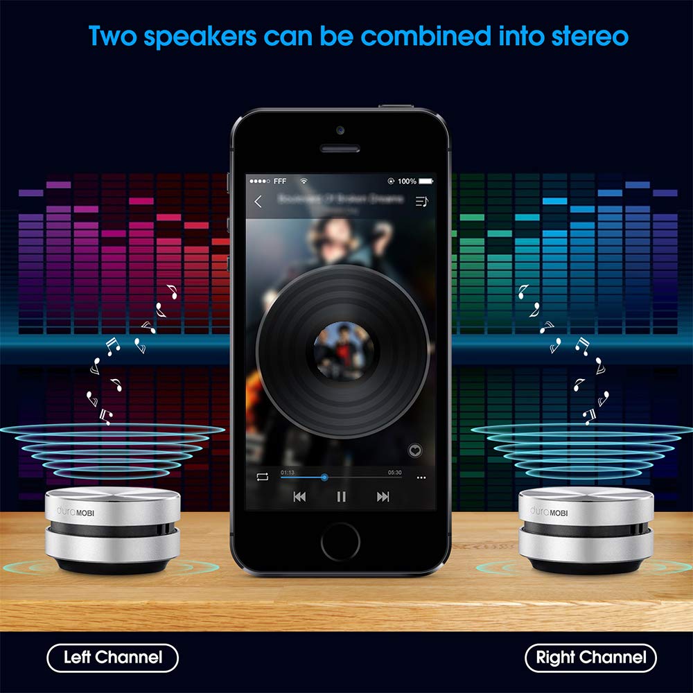 Splenssy Wirelessly BT Mini Speaker Bone Conduction Wireless, Stereo Bass Sound Creative Portable Speaker Mini Size Music Player Built-in Mic Sound Box for Home,Outdoor,Travel