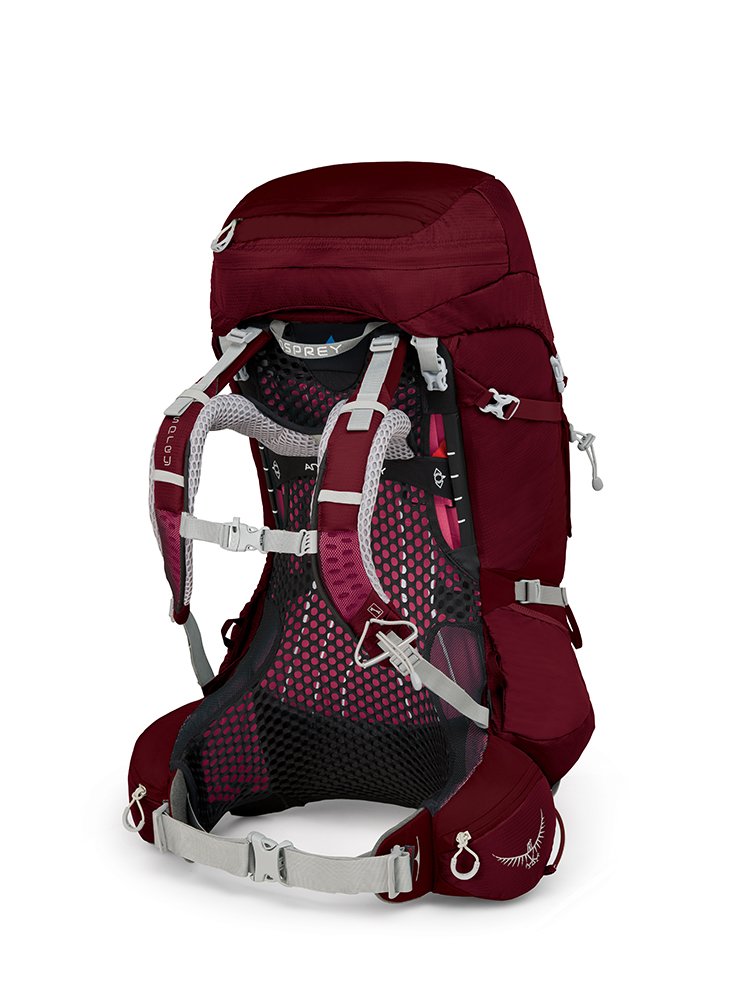 Osprey Aura AG 50 Women's Backpacking Backpack, Gamma Red , Small