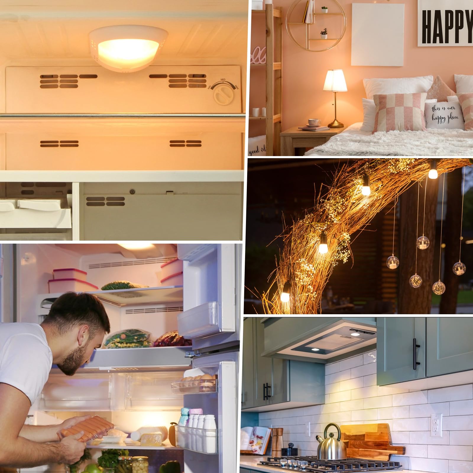 Poeland 1.5W LED Bulb Light 120V E14 Base Pack of 2 Warm White