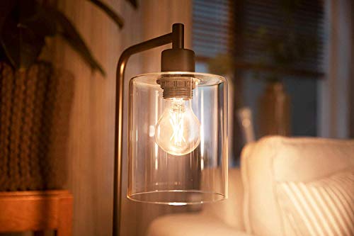 Philips LED Flicker-Free Dimmable Warm Glow Effect A19 Classic Glass Light Bulb, 800 Lumen, 2200-2700K, 8W=60W, E26 Base, Title 20 Certified, 8-Pack